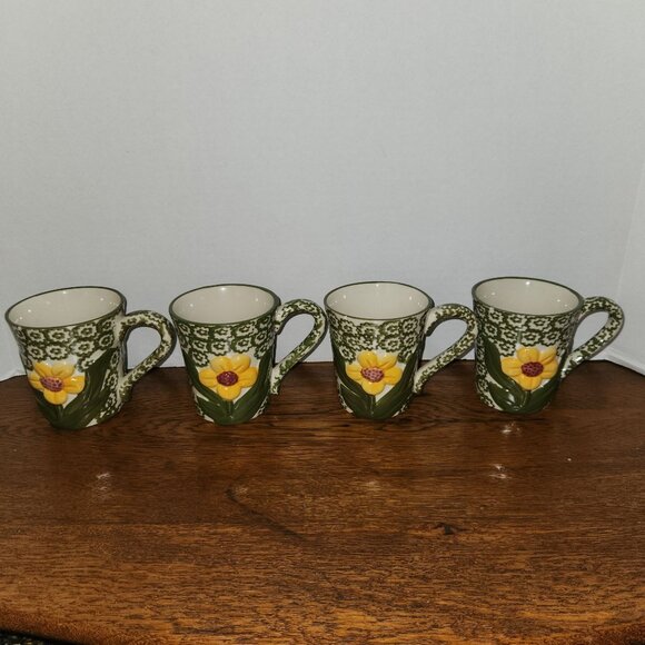 Temp-Tations | Dining | Lot Of 4 Temptations Old World Flower Mug Cup ...